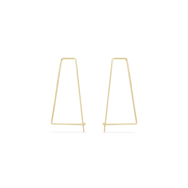 Long Triangle Drop Pull Through Hoops by Cindy Liebel Jewelry